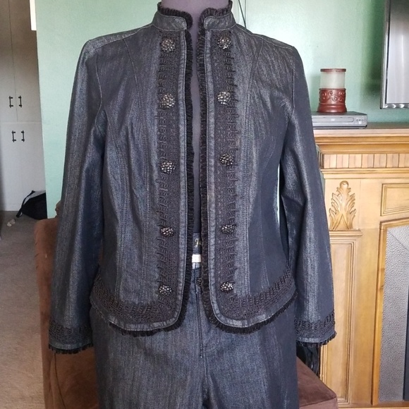 Avenue | Jackets & Coats | Denim Jacketpant Set | Poshmark